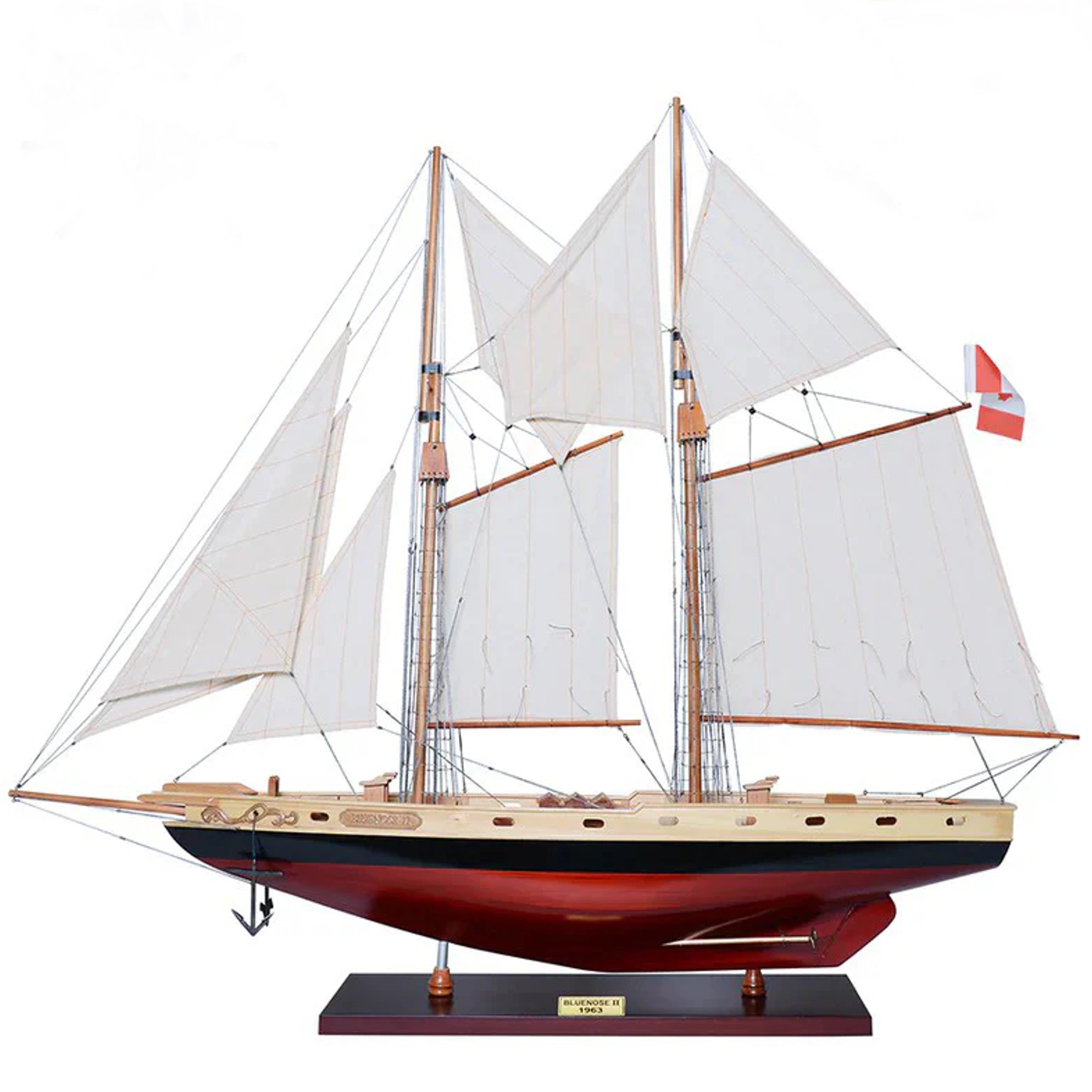 Handcrafted Bluenose II Sailboat Ship Model | SHOPTELI