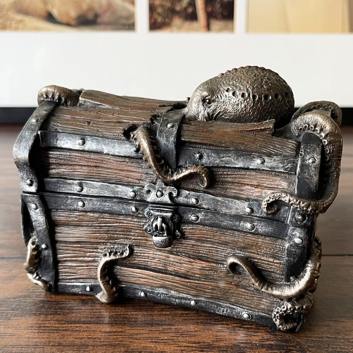 Steampunk Octopus Treasure Chest Trinket Box | SHOPTELI