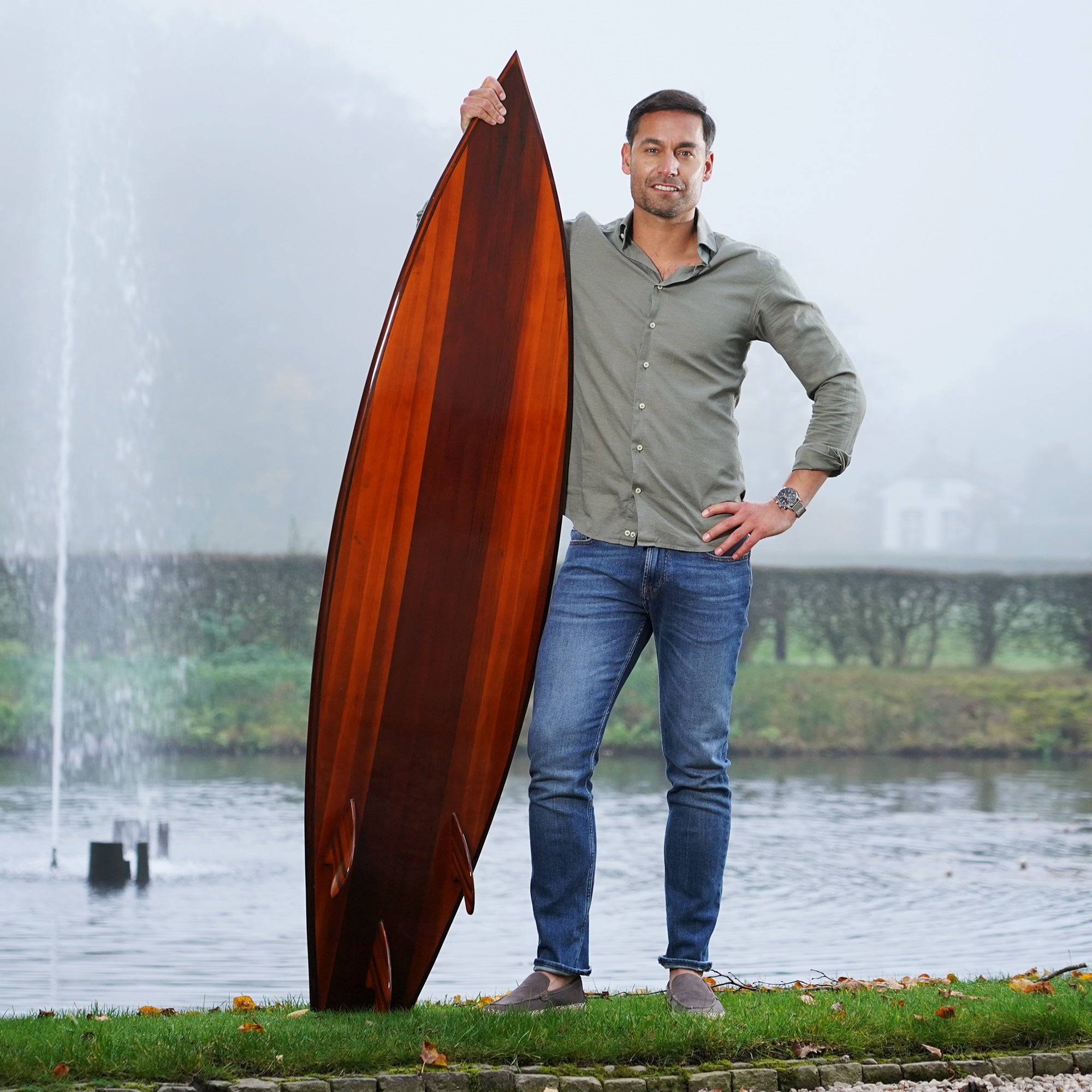 Wooden Waikiki Short Surf Board | SHOPTELI